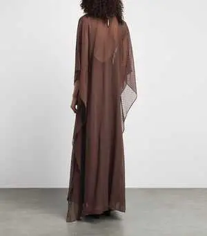 TALLER MARMO Silk-blend Muscat Kaftan Maxi Dress