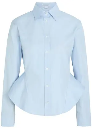 Stella McCartney Peplum Cotton-poplin Shirt
