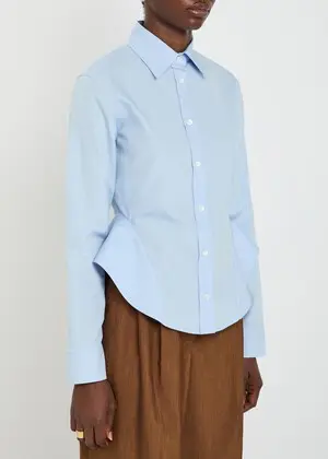 Stella McCartney Peplum Cotton-poplin Shirt