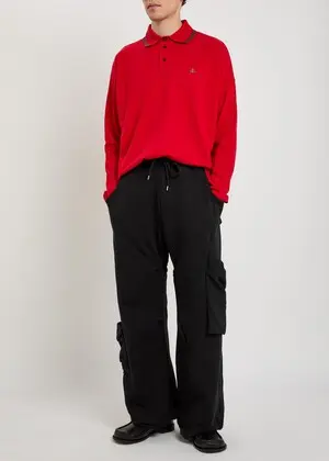 VIVIENNE WESTWOOD Achilles Draped Stretch-cotton Cargo Sweatpants