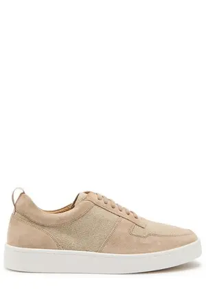 AURELIEN Bayside Panelled Linen Sneakers