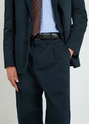 Valentino Garavani Logo-embroidered Cotton Gabardine Trousers