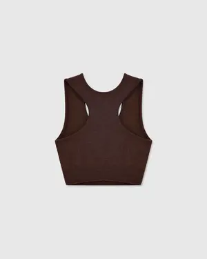 CASASOLA Ada Crop Tank - Espresso