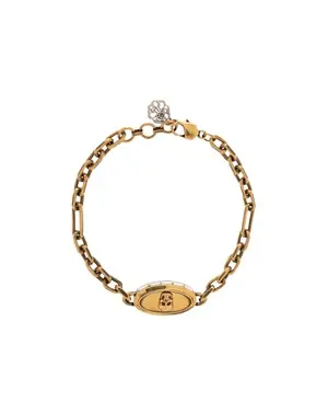 Alexander McQueen Skull Charm Link Bracelet - Yellow