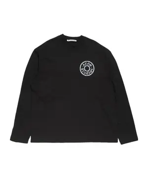 Acne Studios Logo Detailed Crewneck T-shirt - Black