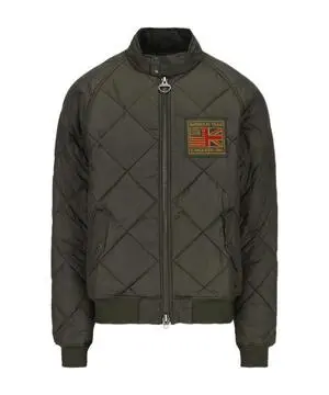 Barbour Logo Patch Zip-up Quilted Jacket