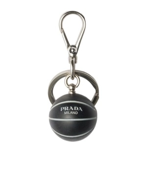 Prada Metal Basketball Keychain - Black