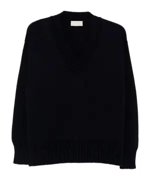 DRUMOHR V-neck Wool Sweater - Navy
