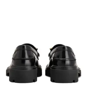TOD'S Chain-detail Leather Loafers