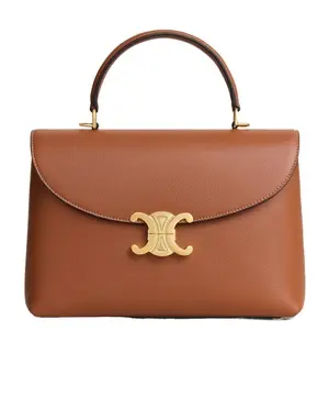 Celine Medium Nino Bag In Supple Grained Calfskin - Tan