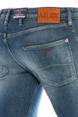 Emporio Armani Logo Jeans - Blue
