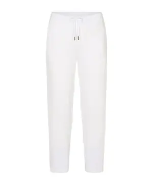 JUVIA Drawstring Waist Casual Pants - White