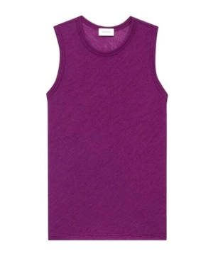 Saint Laurent Tank Top In Cashmere And Silk Jersey - Purple
