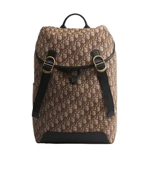 Dior Jett Backpack With Flap - Brown