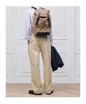 Dior Jett Backpack With Flap - Brown