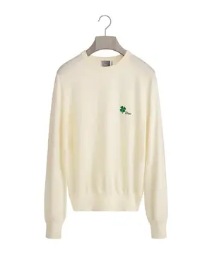 Dior Sweater With Clover Embroidery - Nude