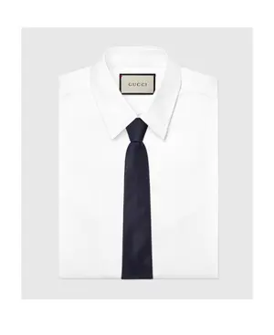 Gucci Silk Tie With Interlocking G - Black
