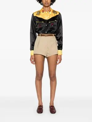 BODE Sequin Rodeo Satin Shirt