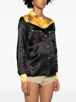 BODE Sequin Rodeo Satin Shirt