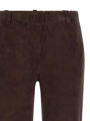 Stouls Flared Suede Trousers