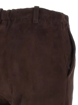 Stouls Flared Suede Trousers