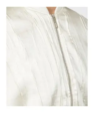 Sportmax Zorro Pleated Satin Bomber Jacket