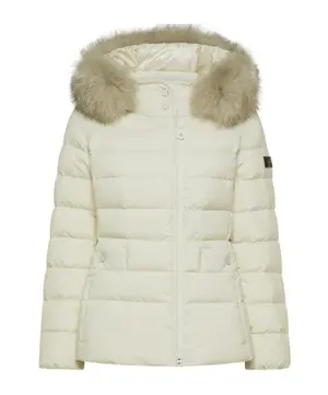 Peuterey Peuterey Turmalet Down Coat With Fur Trim Dove Gray