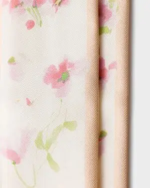 Prada Printed Silk Twill Skinny Scarf - White