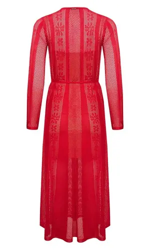 TWINSET Sheer Floral Knitted Dress