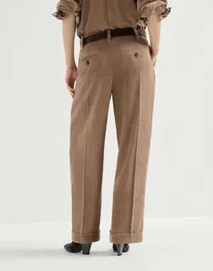 Brunello Cucinelli Fluid Corduroy Baggy Sartorial Trousers - Brown