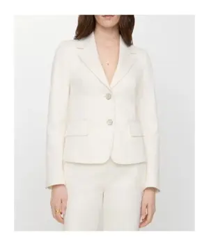Burberry Cotton Tailored Jacket - Sea Shell White
