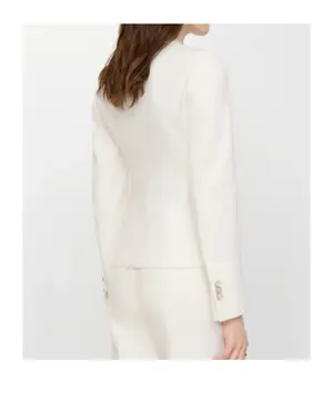 Burberry Cotton Tailored Jacket - Sea Shell White