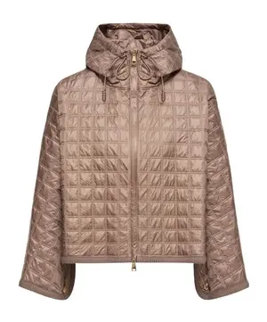 Moncler Hooded Square-quilted Padded Cape