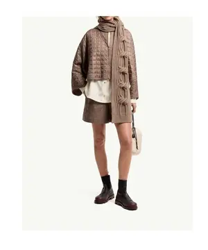 Moncler Hooded Square-quilted Padded Cape