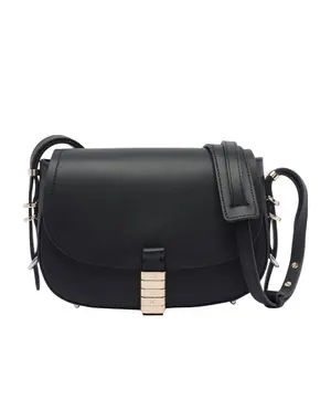 Pinko Saddle Foldover Top Mini Crossbody Bag - Black