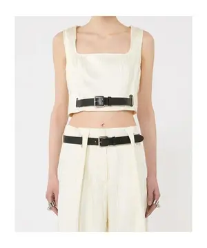 Sportmax Belt Square-neck Top