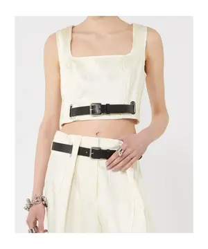 Sportmax Belt Square-neck Top