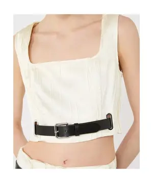 Sportmax Belt Square-neck Top