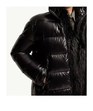 Moncler Hypolais Short Down Jacket With Detachable Hood - Black