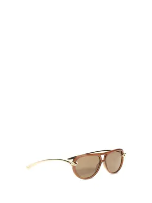 Bottega Veneta Knot Aviator Sunglasses