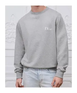 Dior Sweatshirt With Embroidery, Relaxed Fit - Gray