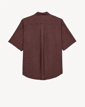Saint Laurent Shirt In Hexagon Silk Twill
