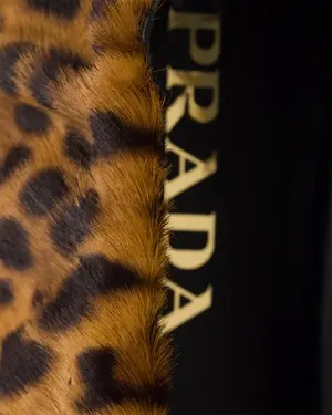 Prada Printed Leather Ballerinas With Bow