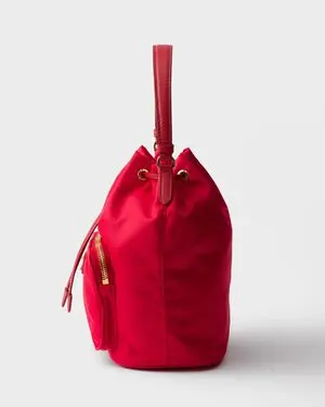 Prada Duet Re-nylon Bucket Bag - Red