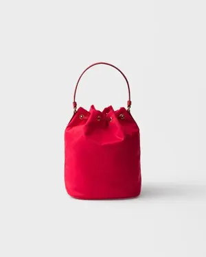 Prada Duet Re-nylon Bucket Bag - Red