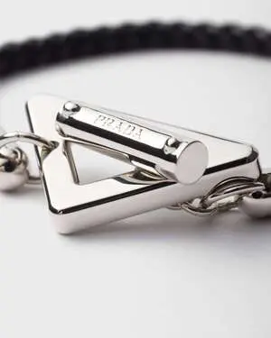 Prada Braided Nappa Leather Bracelet