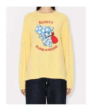 Kenzo Graphic Long Sleeve T-shirt - Yellow