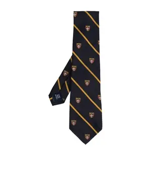 Ralph Lauren Embroidered Crest Neck Tie - Navy