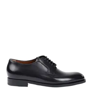 Zegna Leather Oxford Shoes - Black