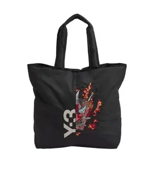 Y3 Yashka Printed Tote Bag - Black